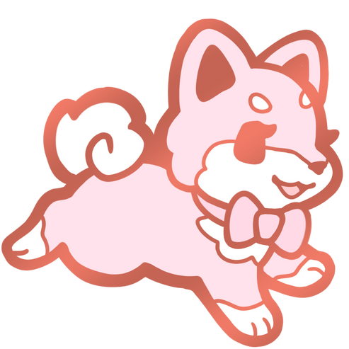 Pink Shiba Inu Puppy Collar Pins – SleepingWolvesArt